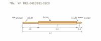 China Gold Plated Spring Test Probe with 2A Current Rating and Custom Sizes for Semiconductor Testing for sale