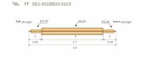 China Gold Plated Spring Test Probe with 2A Current Rating and Custom Sizes for Precision Semiconductor Testing for sale