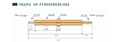 China Double-head Test Probe Spring Contact Pin for IC Testing YOUFU UF-FTO55FD030-002 for sale