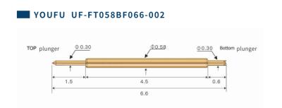 China High Quality Brass Spring Loaded 4 Pin PCB Contact Pin for Electronic Device for sale