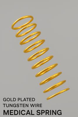 China Medical-grade gold-plated tungsten wire, custom medical springs, custom gold-plated tungsten wire, specialized springs for sale