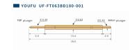 China Gold Plated Spring Test Probe with 2A Current Rating and Custom Sizes for BGA Testing for sale