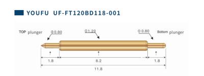 China Spring Loaded Test Probe Double Ended for ICT, FCT Test Fixtures for sale