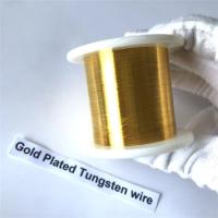 China High-frequency  Customized Diameter Gold Plated Coated Tungsten Spooled Wire for sale