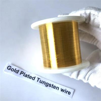 China High-frequency  Customized Diameter Gold Plated Coated Tungsten Spooled Wire for sale