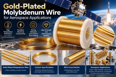 China Custom 0.03mm Gold Plated Molybdenum Wire for Aerospace Applications | Sichuan Winner Precision Wire for sale