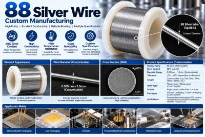 China 88 Silver Alloy Wire for Precision Electronics & Electrical Contacts for sale
