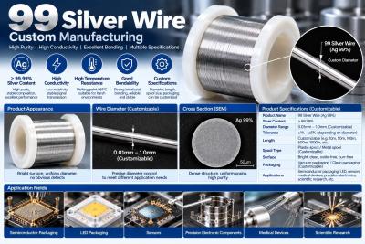 China 99% Pure Silver Wire for Precision Electronics & Electrical Contacts for sale