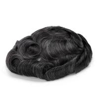 China Black Natural Custom Made Hair Units Gray Hair Toupee For Mens for sale