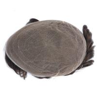 China Lace Or PU Mens Real Hair Toupee Customizable Toupee Hair Piece for sale