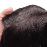 China Black Brown Middle Part Human Hair Wig Heavy Density And Bleached Knots for sale