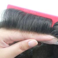 China Easy Maintenance Mens Toupee Hair With Single Knots And Lace Base for sale