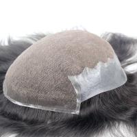 China 8x10In Stock Hair System Natural Black Male Toupee Customized for sale