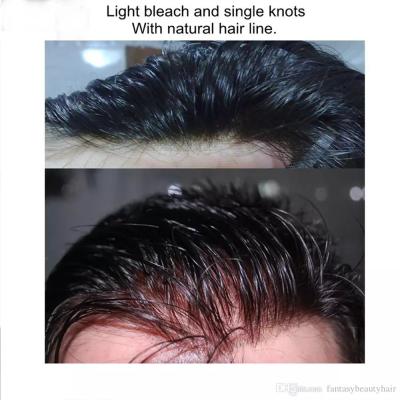 China Adhesive Attachment Custom Hair System Lace or PU Base Material for sale