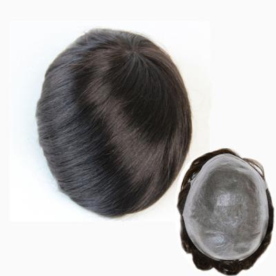 China Toupee Hair Replacement System Short Length 0.4mm Thickness High Quality Toupees for sale