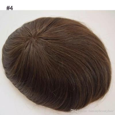 China Brown Black Natural Custom Made Hair Units Hair Toupee For Men for sale