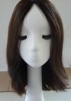China Adjustable Straps Human Hair Wig Ladies Wigs 130% Density Black for sale