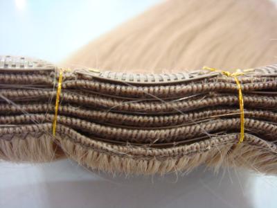 China Blonde Hair Extensions Bundle And Closure Straight 100 Grams for sale
