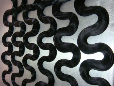 China Clip In Hair Extensions Heat Resistant Bundle And Closure Black Customized for sale