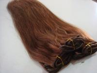 China Blonde Textured Human Hair Extensions Straight Natural Texture Hair Extensions for sale