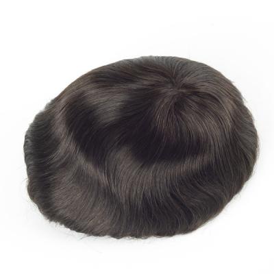 China Hair Transformation Human Hair System 6 Inches Black Men'S Stock Hair Pieces for sale