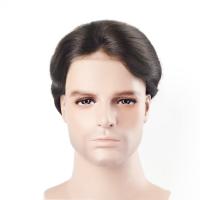 China French Lace With PU Perimeter Stock Hair System Natural Black Hair Color Customization Custom Fitting Styling Solutions for sale