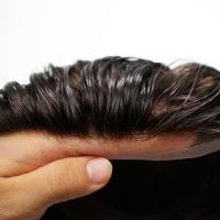 China Natural Human Hair Mens Toupee Straight With Lace Base 8x10 Inches for sale