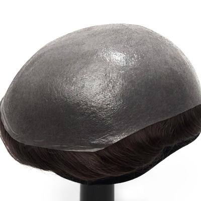 China Average Cap Human Hair System 8x10 Base Real Hair Systems Natural Looking for sale