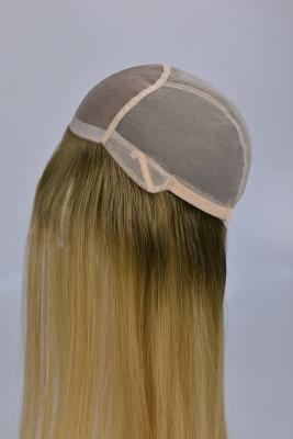 China Medium Brown Lace Ladies Wigs Natural Hairline Real Hair Pieces for sale