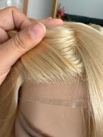China Medium Brown Custom Womens Wigs 130% Density Blonde Lace Front Wig for sale