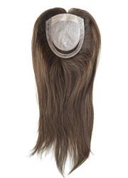 China Brown Straight Machine Made Human Hair Wig Middle Part Baby Hair Real Hair Wigs for sale