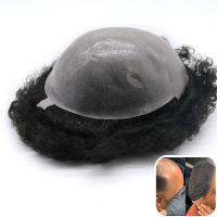 China Bespoke Hair Replacement System Custom Size Human Hair Toupee Single Knot Construction for sale