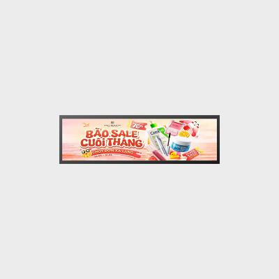 China 36.2 inch Bar Type TFT LCD Advertising Machine With 1500nits Brightness Support Android 9.0 for sale