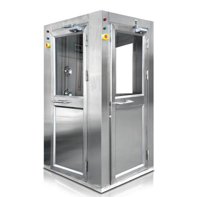 China Customized Three-Doors Stainless Steel 304 Vertical Air Flow Cleanroom Air Shower Room for sale