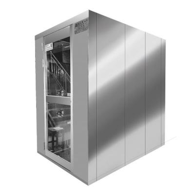 China Industrial Air Shower for High-Traffic Zones with 201 Stainless Steel Construction and Dual HEPA Jets ISO-Certified for sale