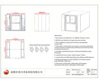 China Oversized Floor-to-Ceiling Stainless Steel Air Shower with Double Sliding Doors for Clean Room Pass Through for sale