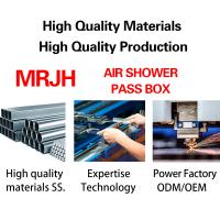 China Oversized Floor-to-Ceiling Stainless Steel Air Shower with Double Sliding Doors for Clean Room Pass Through for sale