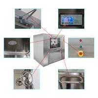 China Oversized Floor-to-Ceiling Stainless Steel Air Shower with Double Sliding Doors for Clean Room Pass Through for sale