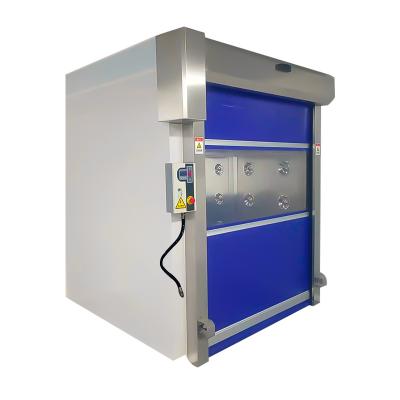 China Fully Automatic 304 Stainless Steel Air Shower Room with 25-28M/S Air Velocity and 0-99s Adjustable Shower Time for sale
