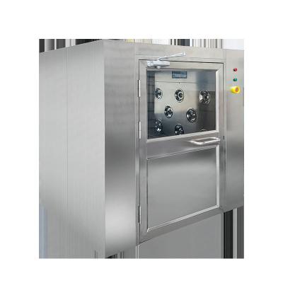 China 304 Stainless Steel Cleanroom Pass Box with Wide Flat Door Design and Mechanical Interlock System for Lab & Pharma Use for sale