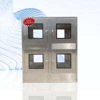 China MRJH Anti-radiation Double-layer Flat Door Mechanical Joint Control Lock Stainless Steel Transfer Window Pass Box for sale