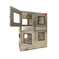 China MRJH Anti-radiation Double-layer Flat Door Mechanical Joint Control Lock Stainless Steel Transfer Window Pass Box for sale