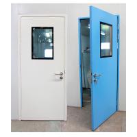 China Modern Polymer Cleanroom Steel Door with Double Glazing and Sound Insulation for Hospitals for sale