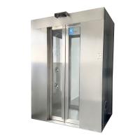 China Recessed Auto Sliding Door Air Shower with 201 Stainless Steel and Compact Design for Cleanroom Decontamination for sale