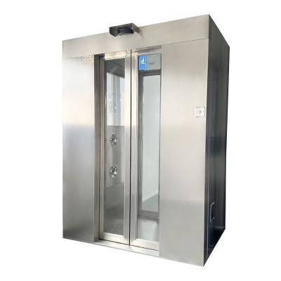 China Recessed Auto Sliding Door Air Shower with 201 Stainless Steel and Compact Design for Cleanroom Decontamination for sale