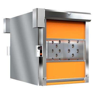 China Stainless Steel Goods Air Shower Room with DIN75200 Fireproof and Self-Cleaning PVC Curtain for Cleanroom Entry for sale