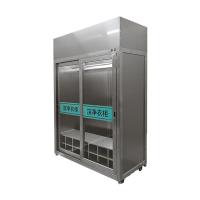China 304L Stainless Steel Cleanroom Wardrobe with 25-Person Capacity for ISO 14644 & GMP Pharma Storage for sale