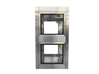 China Dual-Chamber Stainless Steel Electronic Interlock Pass Box with UV Sterilization for Cleanroom Contamination Control for sale