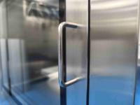 China Dual-Chamber Stainless Steel Electronic Interlock Pass Box with UV Sterilization for Cleanroom Contamination Control for sale