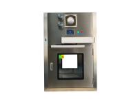 China Auto-Door Laminar Flow Pass Box with HEPA-Filtered ISO Class 5 Air Purity and Motorized Sliding Doors for sale
